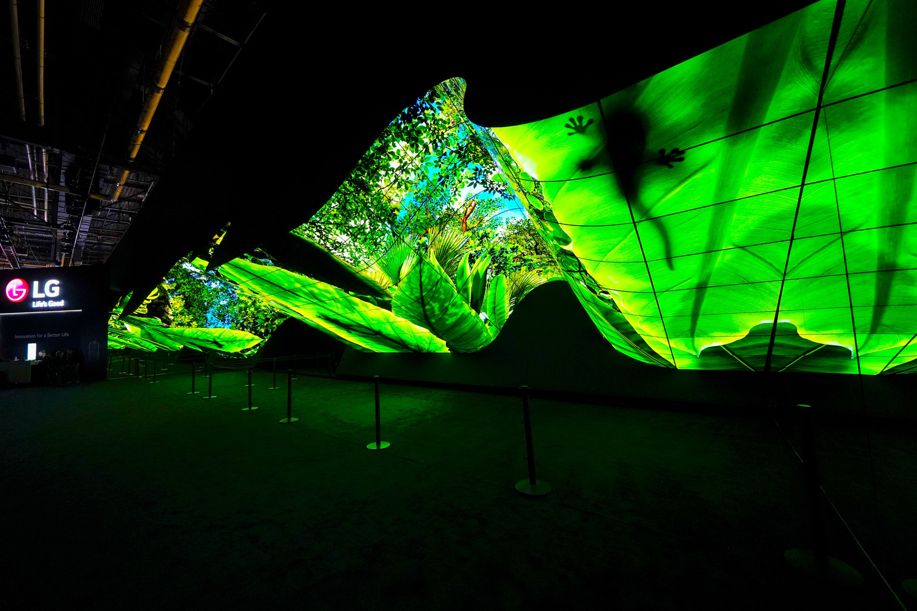 La spettacolare installazione “OLED WAVE” di LG per i visitatori del ...