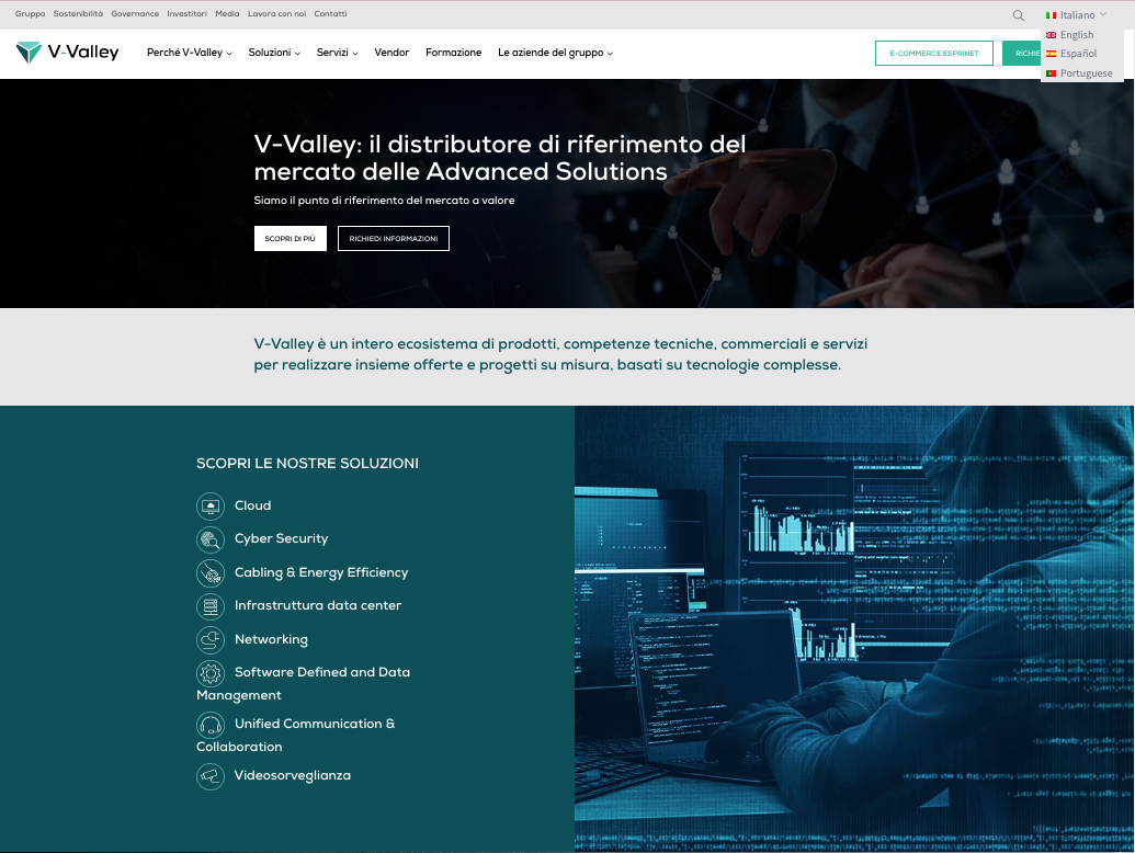 Nuovo sito multilingue per V-Valley - Top Trade